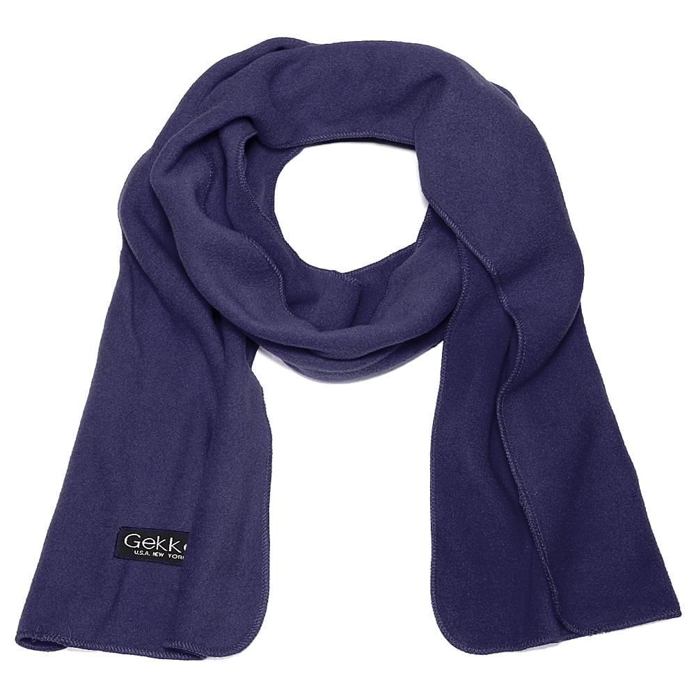 Falari Men Women Unisex Fleece Scarf Navy - Walmart.com