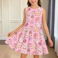 Cartoon Print Sleeveless Dress For Girls Cute Casual Summer Play ...