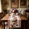 BAOPAI Independence Day Table Flag - Red White Blue Star Striped Floral ...