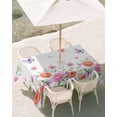 60x102 Inch Outdoor Tablecloth with Umbrella Hole Zipper Rectangle Pink ...