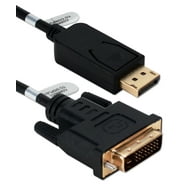 QVS 6ft DisplayPort Digital A/V UltraHD 4K Black Cable with Latches - Walmart.com