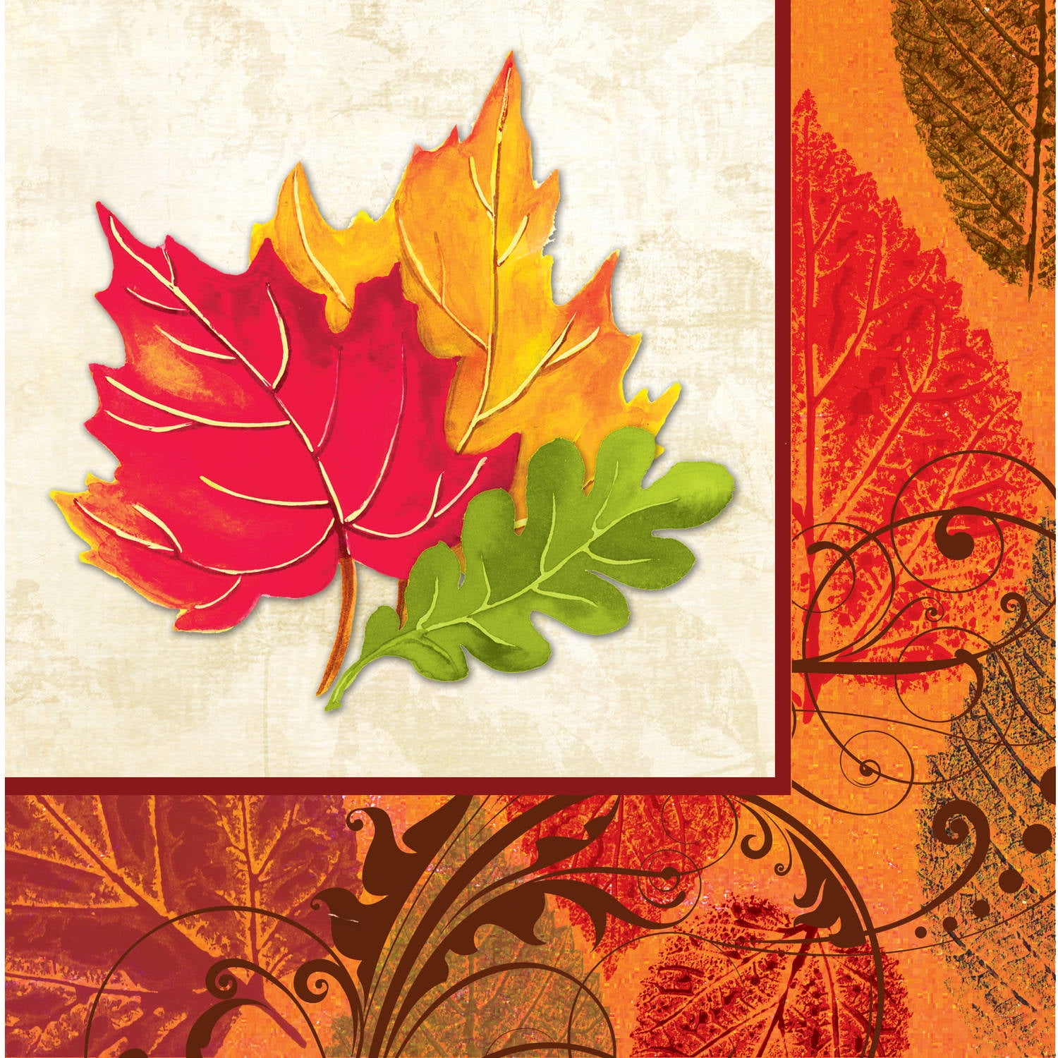 Fall Flair Napkins, 16-Pack - Walmart.com - Walmart.com