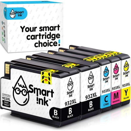 Smart Ink Compatible Ink Cartridge Replacement for HP 932 XL 933 XL 932XL 933XL High Yield 5 ...