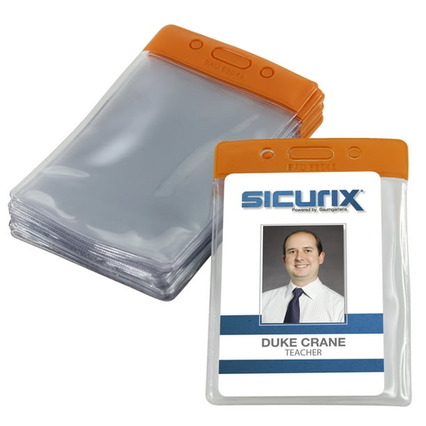 SICURIX Color-coded Vinyl Vertical Badge Holder, Box of 50 - Walmart.com