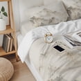 Beige Misty Mountains Duvet Cover Set King Size, Zen Flying Birds Peaks ...