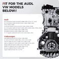 Long Block Engine Assembly For 08-17 Audi A3 A4 A5 A6 Q5 TT VW EOS CC ...