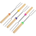 8pc Extendable Marshmallow Roasting Sticks, Telescoping Smores Skewers & Hot Dog Forks, 32 inch ...