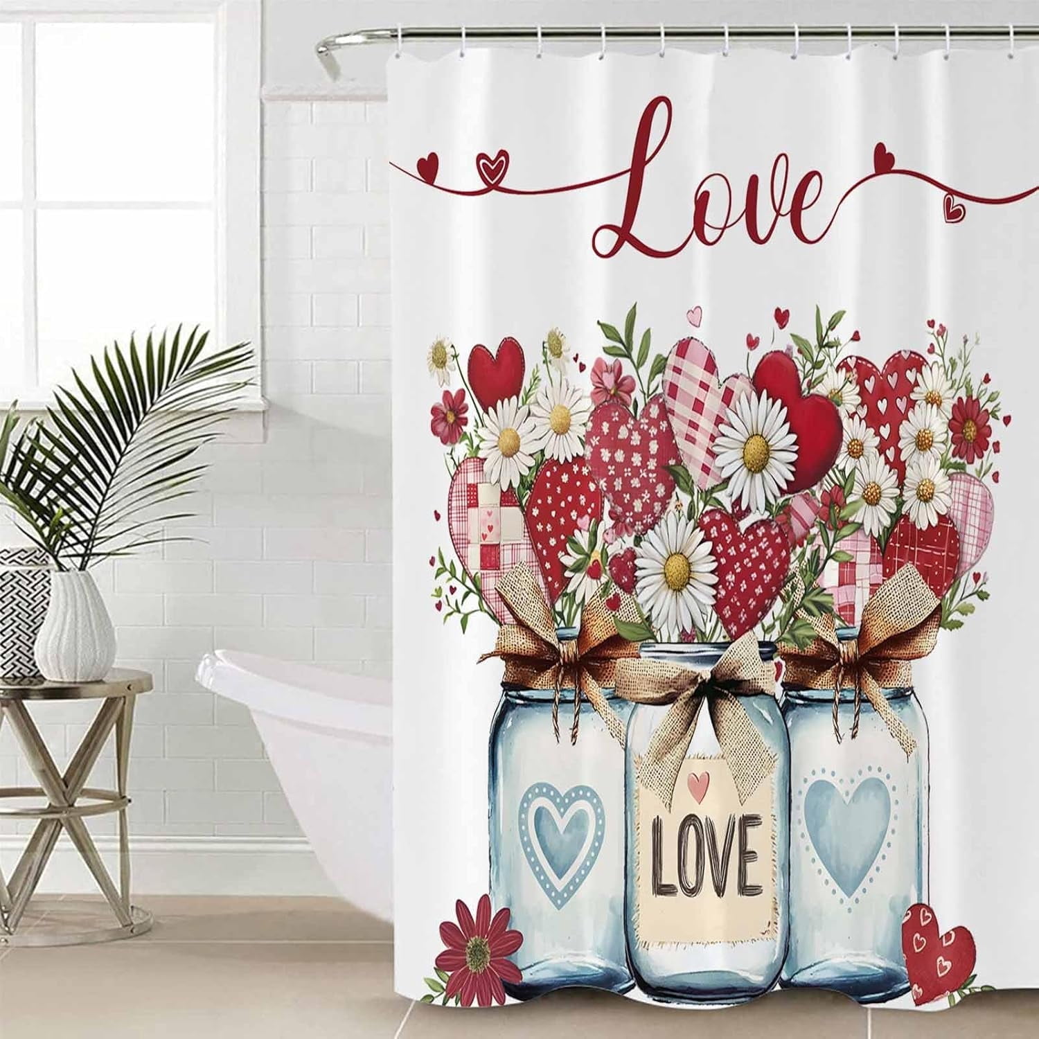 Click here for Bocica Valentines Day Shower Curtain Set With Hook... prices