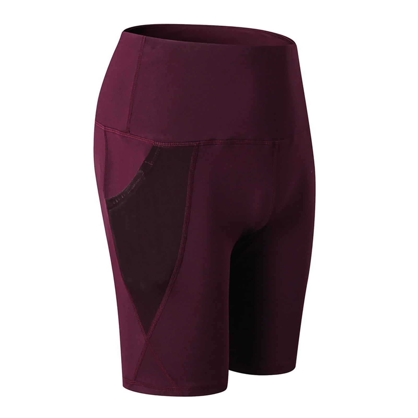 JWZUY Women's High Waisted Gym Running Compression Spandex Shorts ...