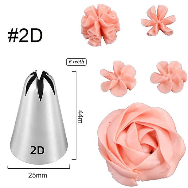 Pastry Nozzles Set Large 2d/1m /2f Stainless Steel Icing Cream Piping ...