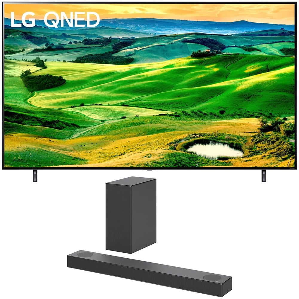 LG 75QNED80UQA 75 Inch QNED Mini-LED Smart TV 2022 Bundle with LG 3.1.2 ...