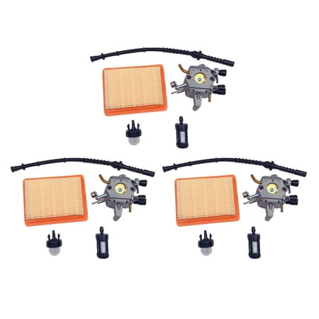 3xCARBURETOR AIR FILTER for FS400 FS450 FS480 STRING TRIMMER 4128 120 ...