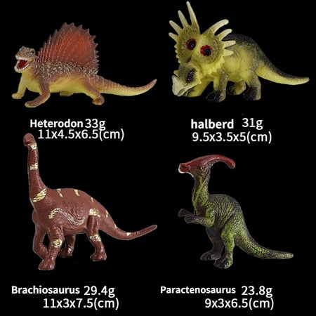 4pcs Dinosaur Figurine Realistic Mosasaurus Dinosaur Toys PVC Plastic ...
