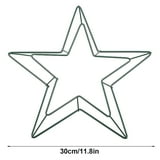 12 Inch Star Wire Wreath Frame Metal Star Wreath Frames for Christmas ...