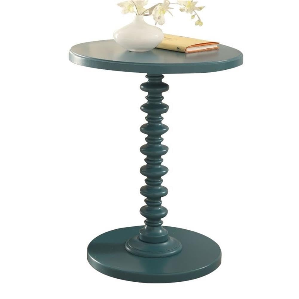 Mesa auxiliar Acme Acton con pedestal redondo de madera, color verde ...