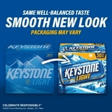 Keystone Light Beer, 15 Pack, 12 fl oz Aluminum Cans, 4.1% ABV, Light ...
