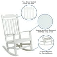 Flash Furniture Winston All-Weather Poly Resin Rocking Chair in White ...