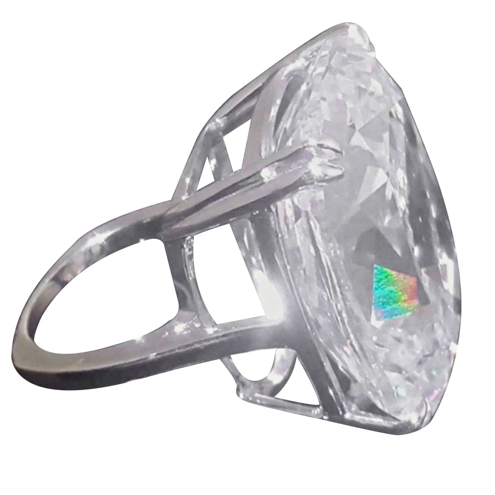 Click here for Flmtop Large Square Cubic Zirconia Finger Ring Lux... prices