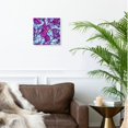 3drose, Banana Leaf Pattern in Teal Purple and Lilac, 15x15 Wall Clock ...