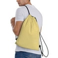 Drawstring Backpack Yellow Gingham Sports Gym Bag for Men Women ...