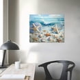 Beach Seashell Bathroom Wall Art Coastal Floral Pictures Wall Decor ...