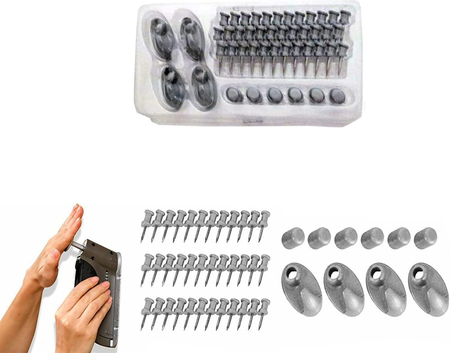 46 Pieces Insta Hang Refill Instant Wall Picture hanging nail System, White - Walmart.com