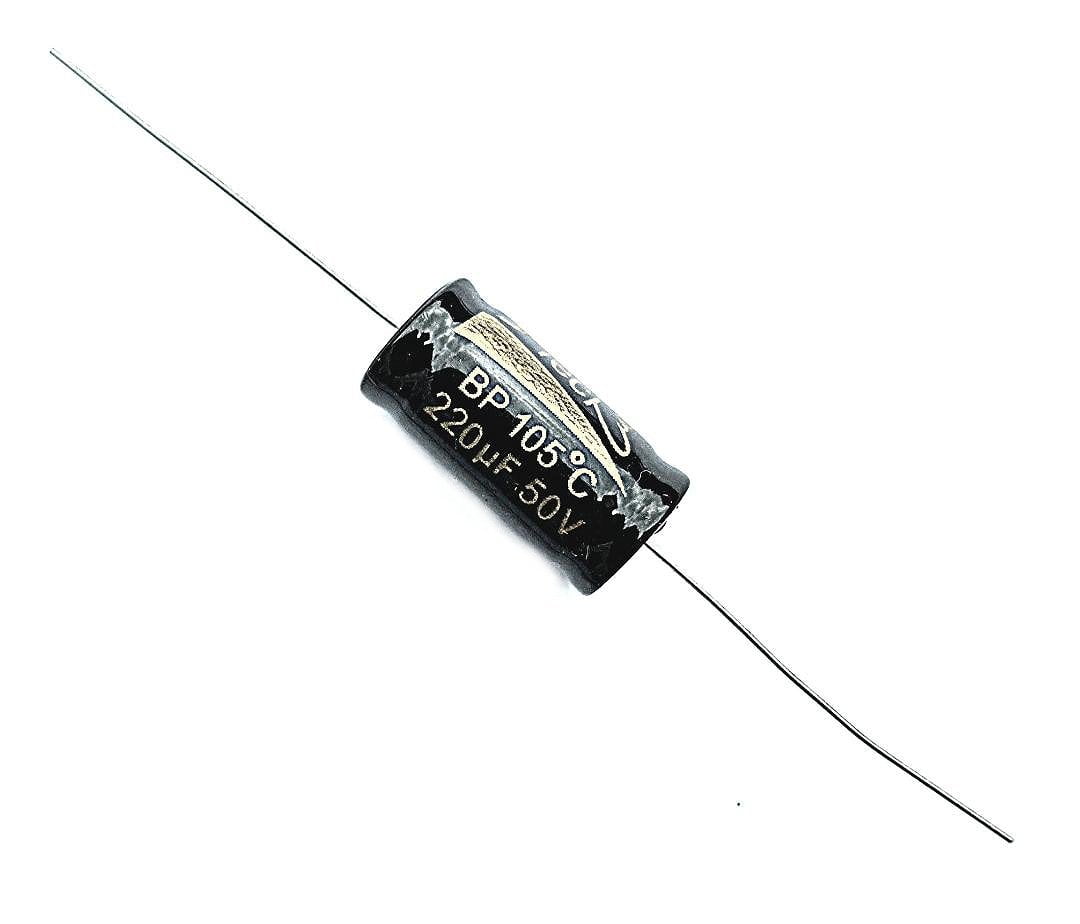 Axial Electrolytic Bipolar Capacitor, 220uF 50V, 105C, Tolerance ±20% ...