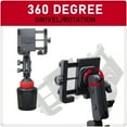 Tuff Tech Extendable Cup Mount Phone Holder for Cars, Trucks, and SUVs ...