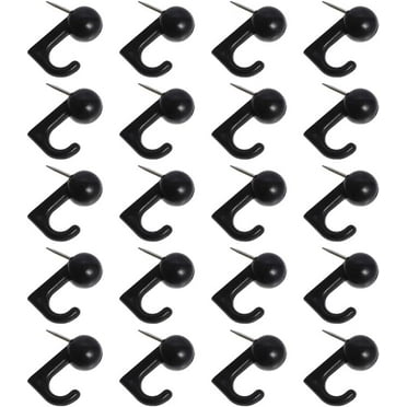 Uxcell 50 Pack Transparent Push Pin Hooks, Plastic Head Wall Thumb Tack ...