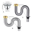 Steel Kitchen Sink Drain Pipe Fittings Not Odor Backflow Prevention ...