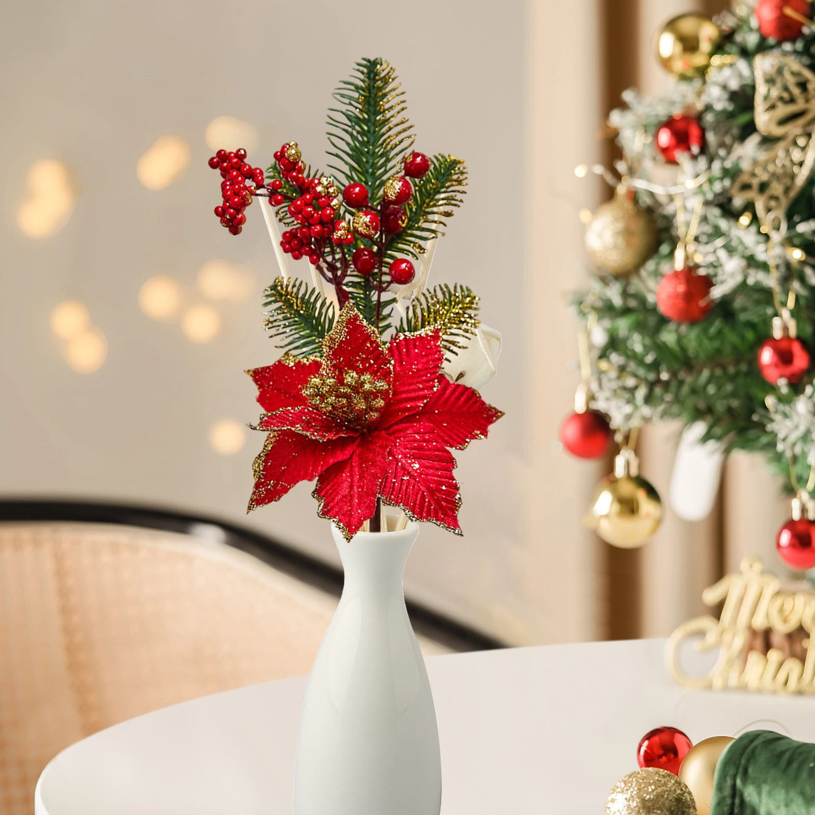 Click here for Nilvkv Christmas Decorations Green Branches Rattan... prices