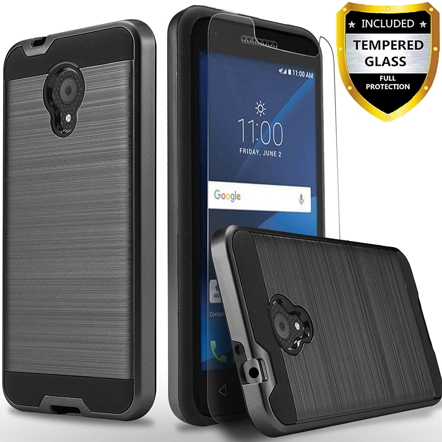 Alcatel IdealXtra 5059R Case, 2-Piece Style Hybrid Shockproof Hard Case ...
