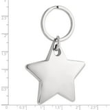 Contemporary Home Living 2" Star-Shaped Nickel-Plated Key Chain With ...