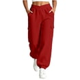 Axdhxbd Womens Cargo Sweatpants Baggy Cinch Bottom Athletic Joggers ...