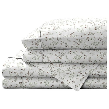 Brielle Home Printed Percale Sheet Set - Walmart.com