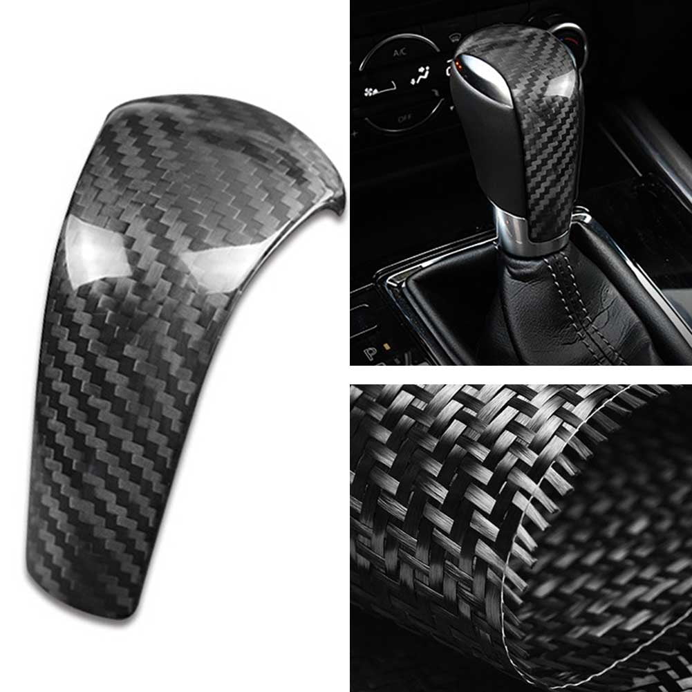 ZS Auto bon Fiber Auto Gear Shift Knob Cover Trim For Mazda 3/6 Atenza ...