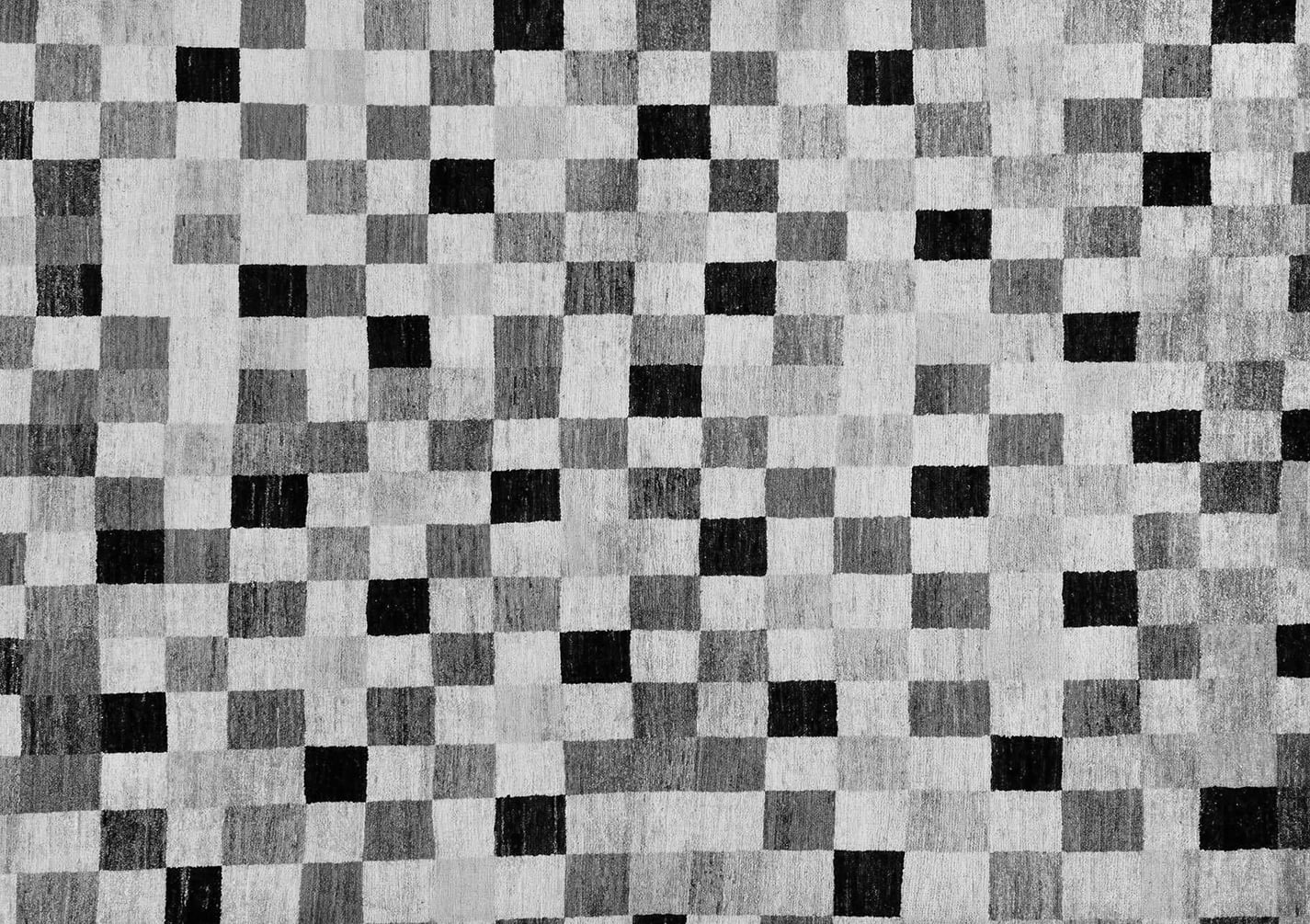 Ahgly Company Indoor Rectangle Checkered Gray Modern Area Rugs, 2' x 4 ...