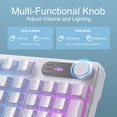 GK960 Gaming Keyboard, Tri-Mode Wired/BT/2.4G Creamy Keyboard with ...