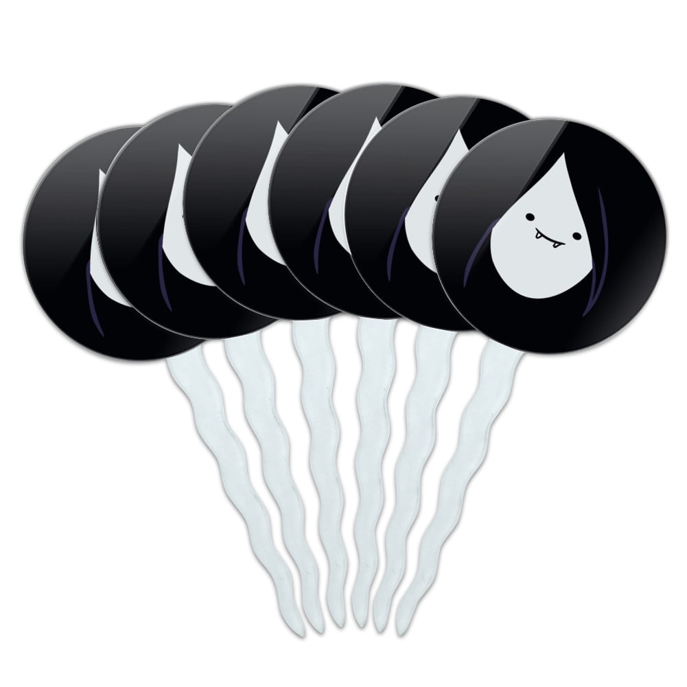 Adventure Time Marceline Head Cupcake Picks Toppers Decoration Set of 6 ...