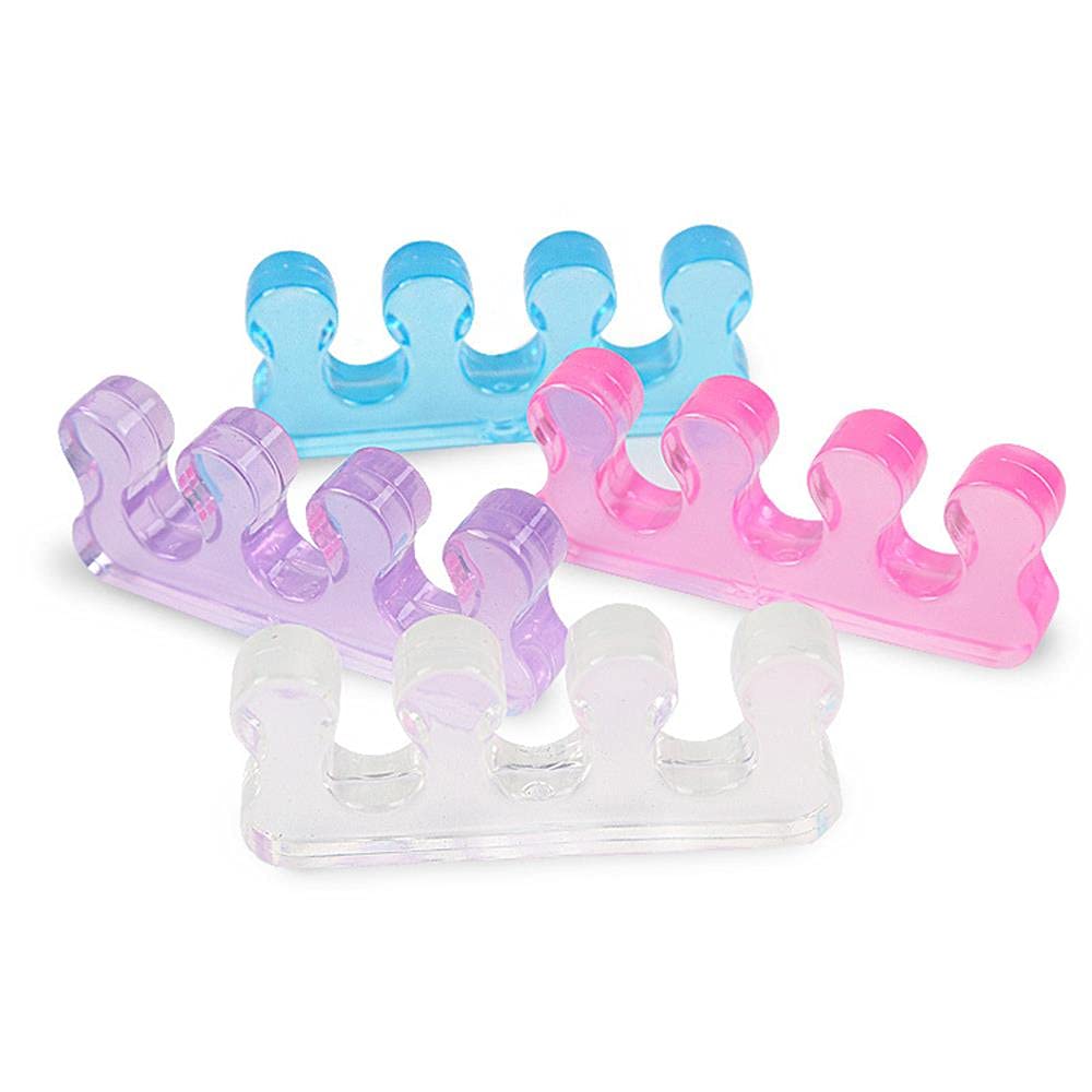 Haobase 4pcs 4 Colors Soft Silicone Toe Separator Flexible Finger ...