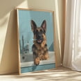 Affixzi Funny German Shepherd Bathroom Art Print, Quirky Dog Lover Gift ...