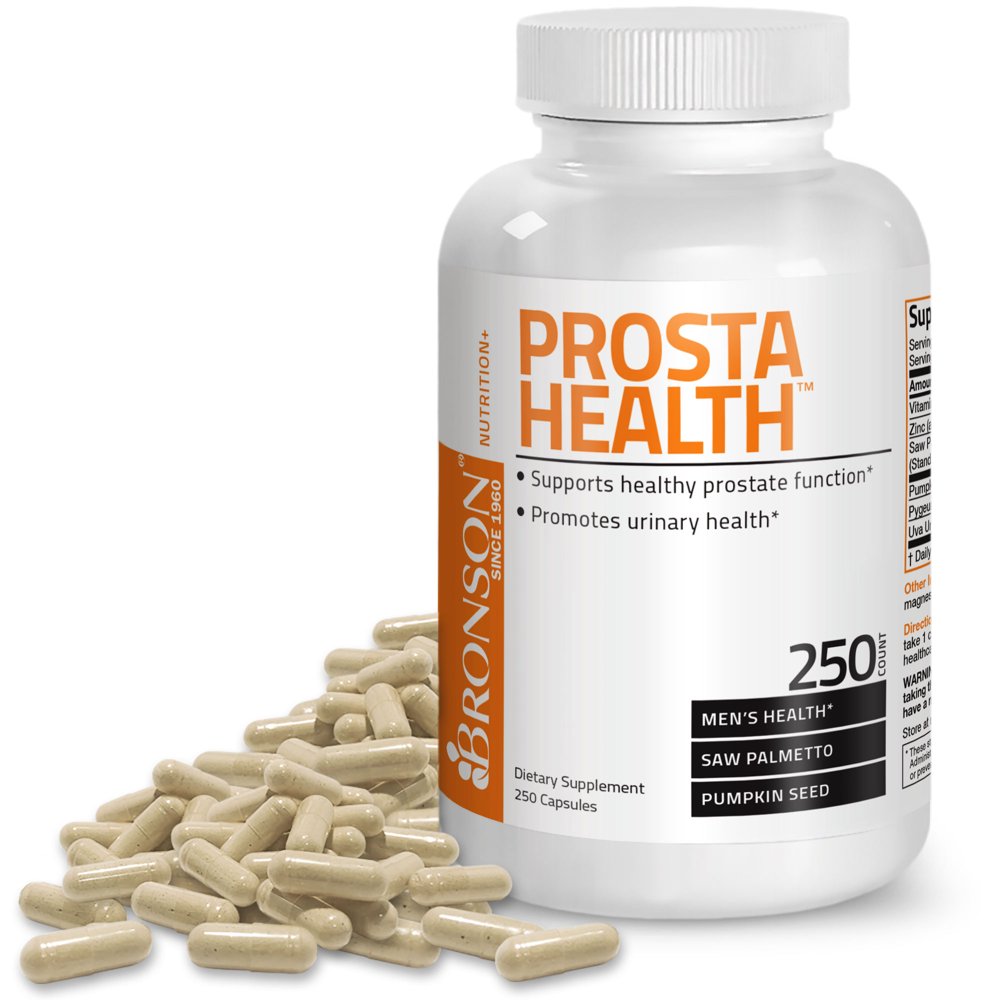 Bronson Prosta Health Prostate Health for Men, 250 Capsules - Walmart ...