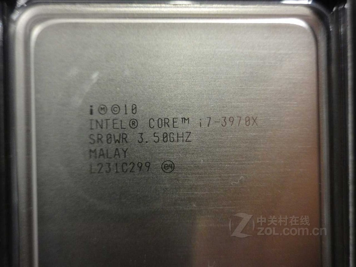 CPU usada Intel Core i7 3970X 3.5 GHz, 6 núcleos, 12 hilos y 150 W ...