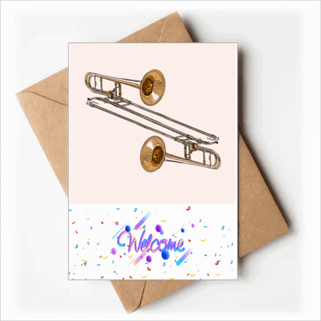 tromb wind classical music instrument Welcome Back Greeting Cards ...