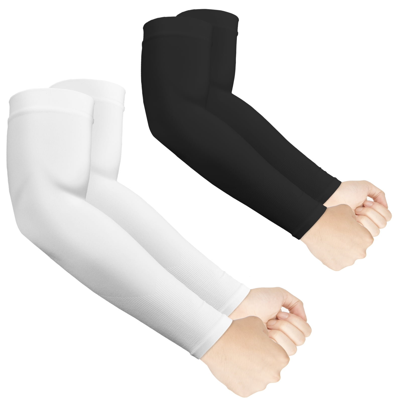 Two Pairs of Versatile UPF 50 Cooling Sports Arm Sleeves for All ...