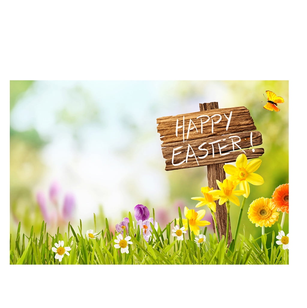 Moocorvic Easter Day Theme Vinyl Photography Custom Photo Background ...