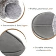 NCCB Women's Fuzzy Slippers Memory Foam House Shoes for Indoor & Outdoor Grey 9 - Walmart.com