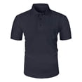 Antinious Men Solid Ice Silk Texture Collar Short Sleeve Breathable ...