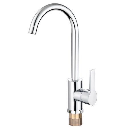 Single Lever Basin Faucet - Chrome - Kitchen Faucet Hot Cold Solid ...