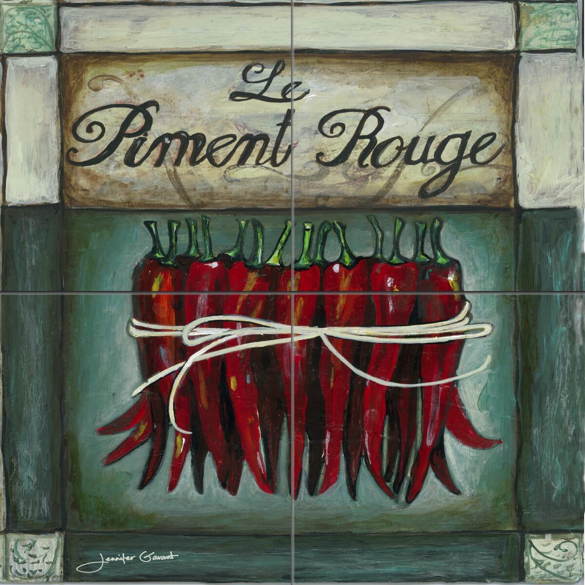 Tile Mural Kitchen Backsplash - JG-Le Piment Rouge - by Jennifer Garant ...